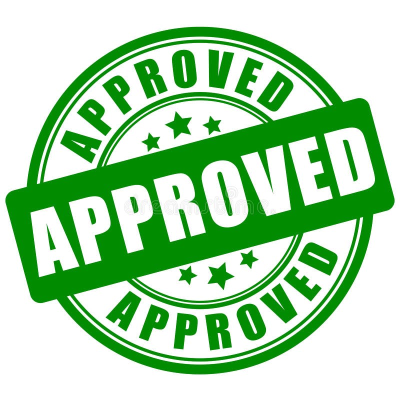 Sello vectorial aprobado ilustración del vector. Ilustración de ...