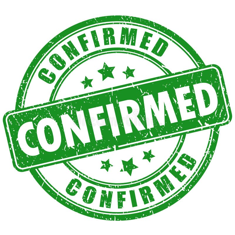 Sello CONFIRMADO stock de ilustración. Ilustración de aislado - 88411588
