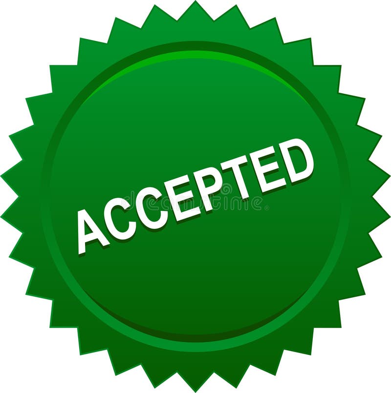 Sello Verde Aceptado Del Sello Ilustración del Vector - Ilustración de ...