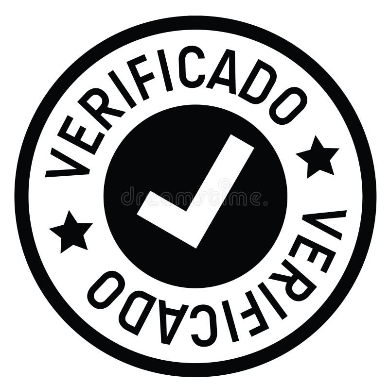 Sello negro VERIFICADO stock de ilustración. Ilustración de elemento - 108947891