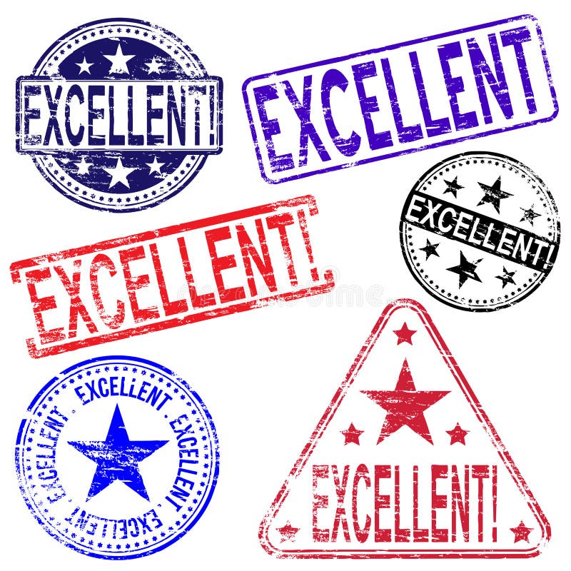 Sello excelente ilustración del vector. Ilustración de blanco - 122179669