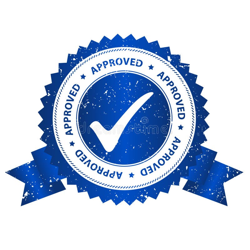 Selo aprovado ilustração stock. Ilustração de etiqueta - 85734193