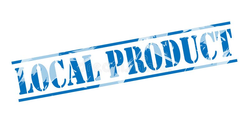 Selo azul do produto local ilustração stock. Ilustração de produto ...