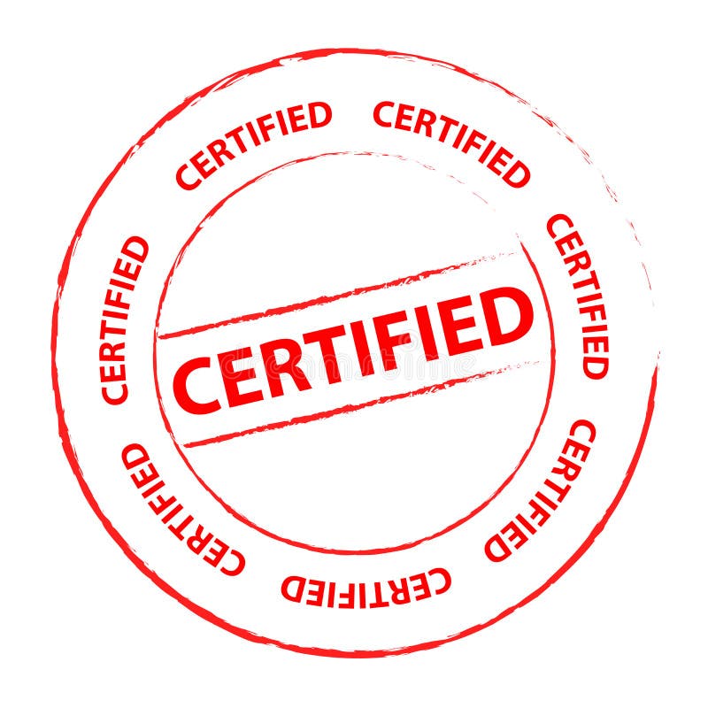 Selo certificado ilustração do vetor. Ilustração de emblema - 45001569