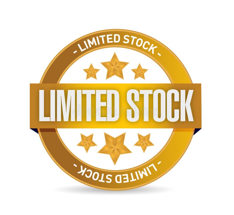 Selo Com O Estoque Limitado Do Texto Escrito Para Dentro. Ilustração ...