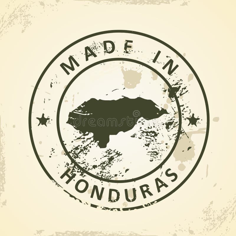 Selo Com O Mapa Das Honduras Ilustração do Vetor - Ilustração de ...