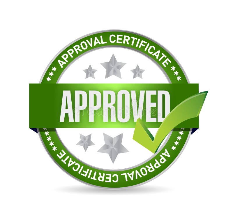 Selo Com O Texto Aprovado. Ilustração Ilustração Stock - Ilustração de ...