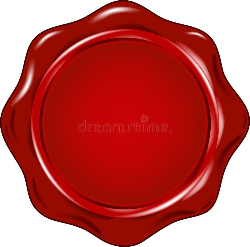 Selo da cera do vetor ilustração do vetor. Ilustração de redondo - 4985311