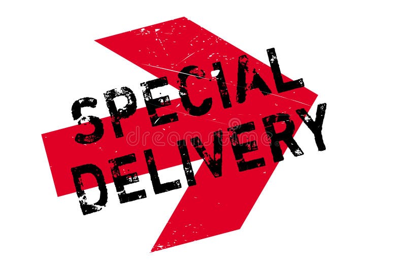 Selo da entrega especial ilustração do vetor. Ilustração de riscado ...