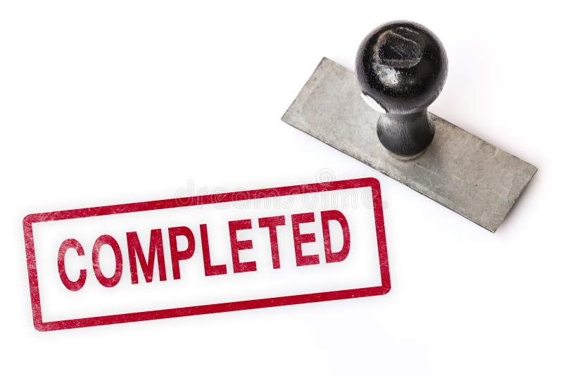 Texto Concluído, Selo, Rótulo, Carimbo Foto de Stock - Imagem de ...