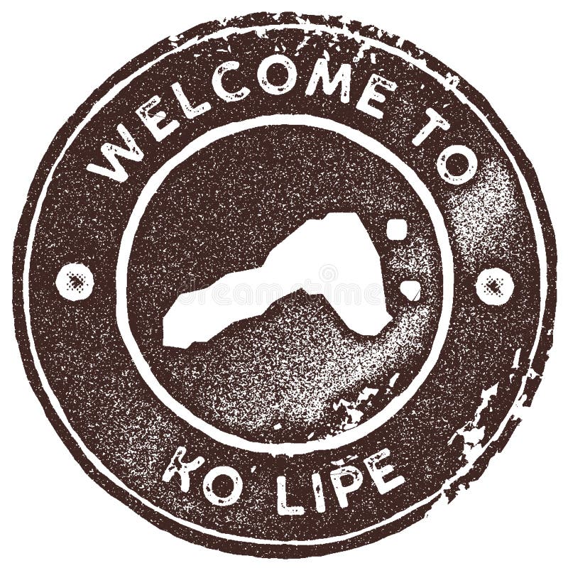 Selo Do Vintage Do Mapa De Ko Lipe Ilustração do Vetor - Ilustração de ...