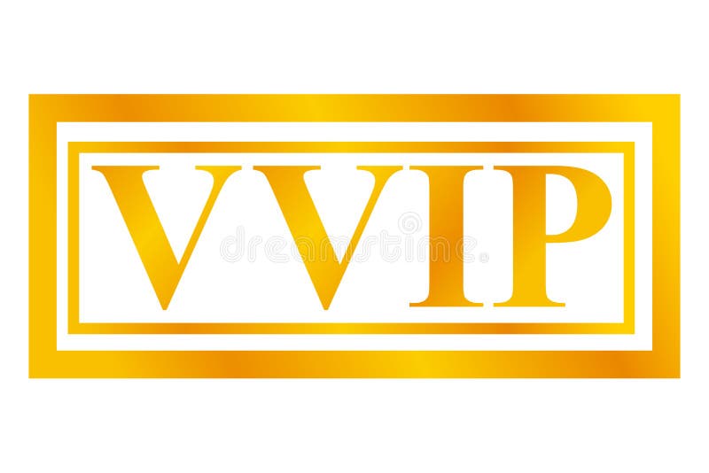 Selo Dourado VVIP, No Fundo Transparente Do Efeito Ilustração do Vetor ...