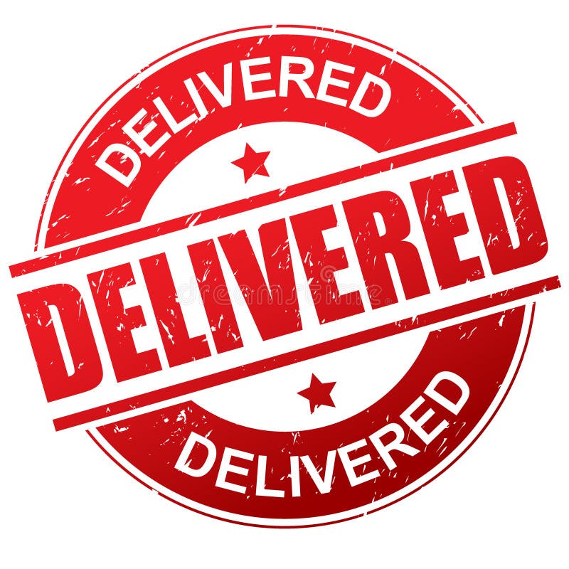 Selo entregado ilustração do vetor. Ilustração de entrega - 124829199