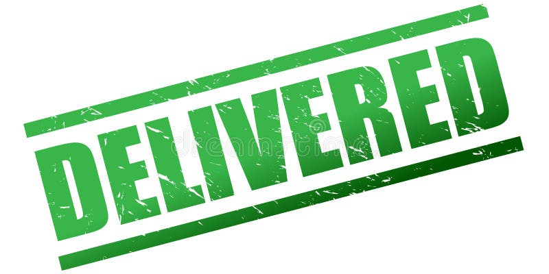 Selo entregado ilustração do vetor. Ilustração de entrega - 124829199