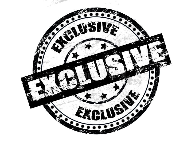 Carimbo De Borracha Vermelho Exclusivo No Fundo Branco Selo Exclusivo ...