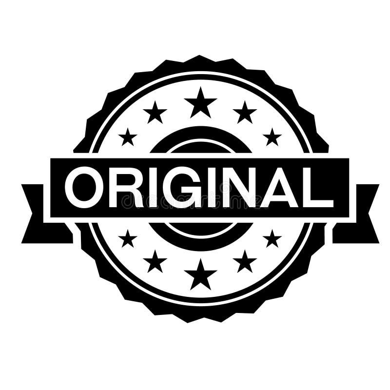 Selo original no branco ilustração do vetor. Ilustração de envelhecido ...