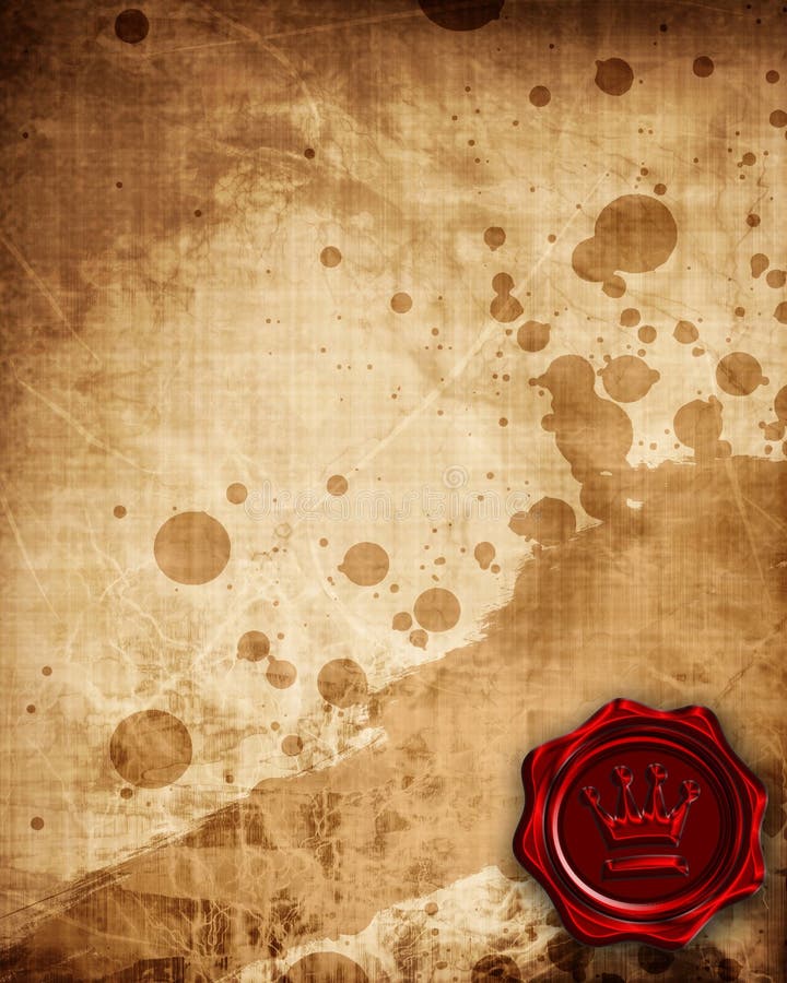 Selo real da cera da coroa ilustração do vetor. Ilustração de rainha ...
