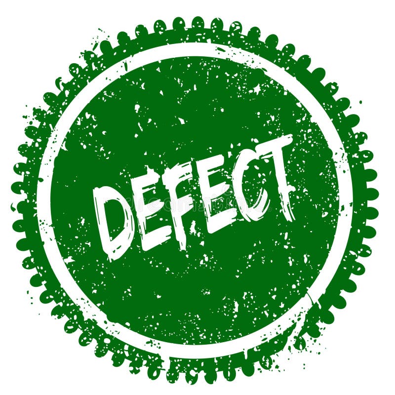 Etiqueta Isolada De Fita Redonda Defeituosa. Sinal De Defeito ...