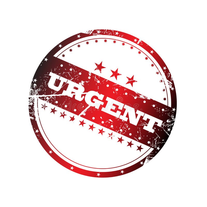 Selo urgente ilustração do vetor. Ilustração de emblema - 100504444