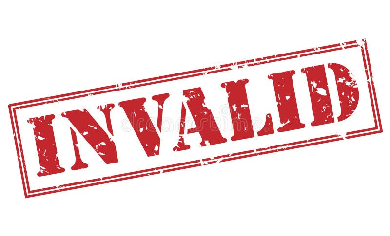 Carimbo vermelho inválido ilustração stock. Ilustração de rede - 95566918