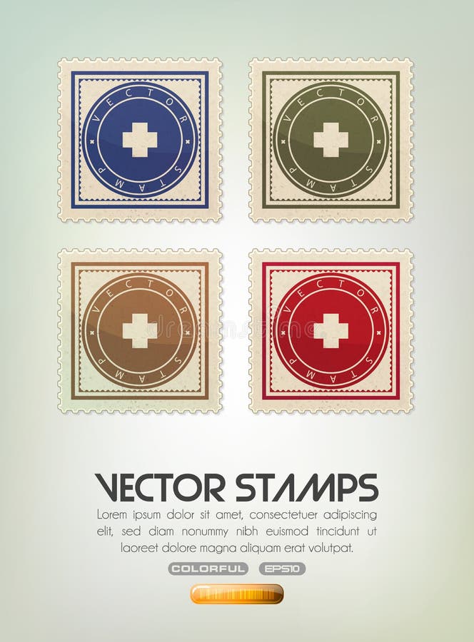 Selos do vetor ilustração do vetor. Ilustração de correio - 22103225