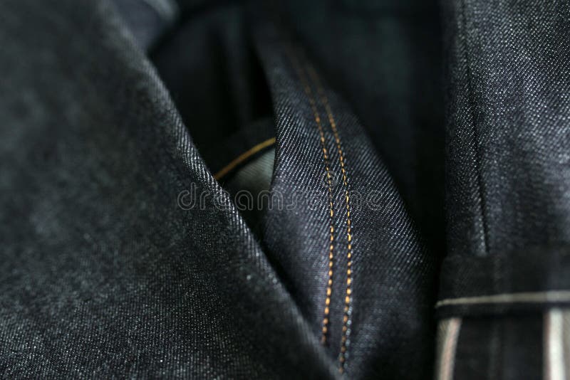 Selvedge Denim Jeans Closeups Stock Photo - Image of objects, fashion ...