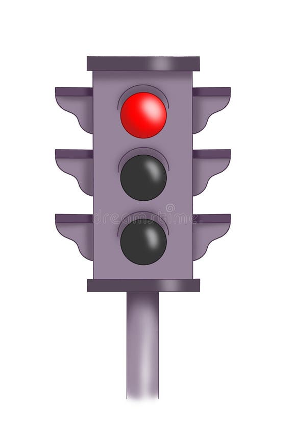 Semáforo rojo stock de ilustración. Ilustración de rojo - 13196300