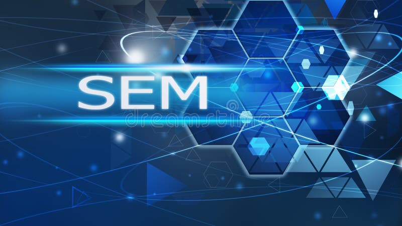 Sem Background Abstract Blue Concept Solution Stock Illustration ...