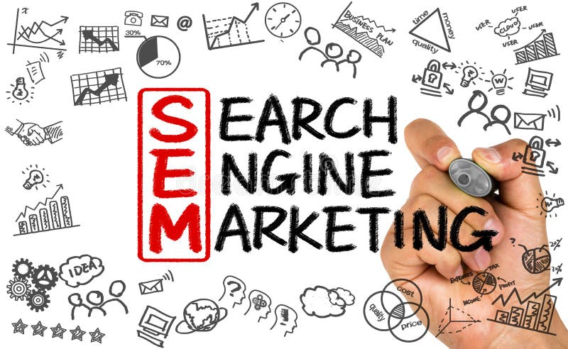 SEM Concept:search Engine Marketing Stock Image - Image of keyword ...