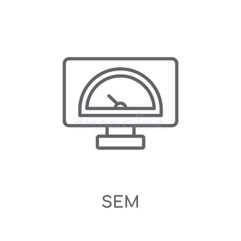 Sem Linear Icon. Modern Outline Sem Logo Concept on White Backgr Stock ...