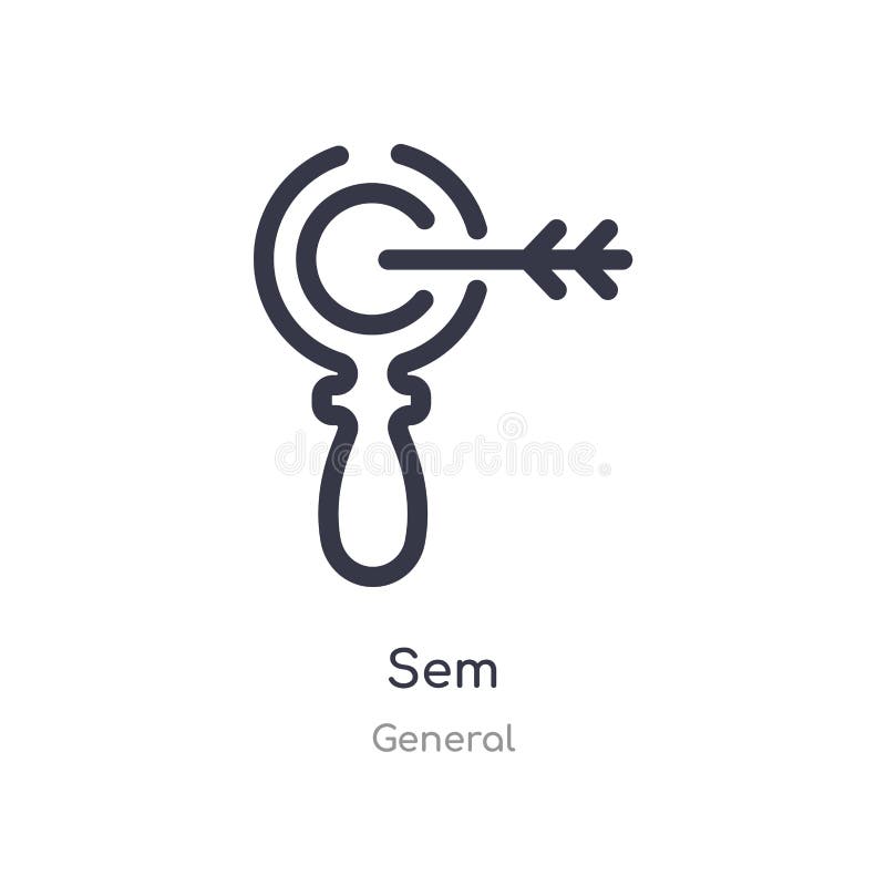 Sem Outline Icon. Isolated Line Vector Illustration from General ...