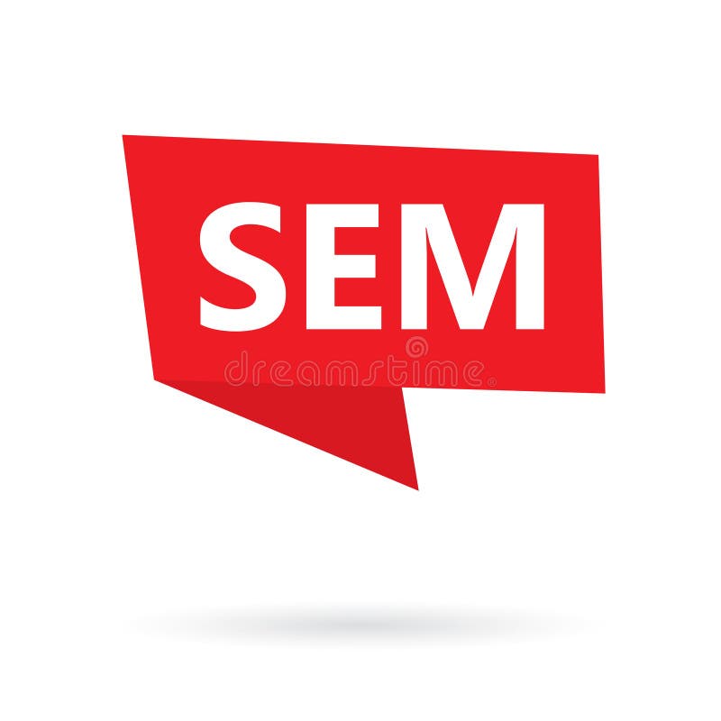 SEM Search Engine Marketing Acronym on a Sticker Stock Vector ...