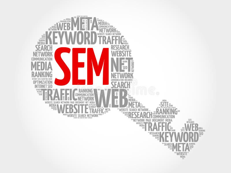 SEM - Search Engine Marketing Key Stock Illustration - Illustration of ...