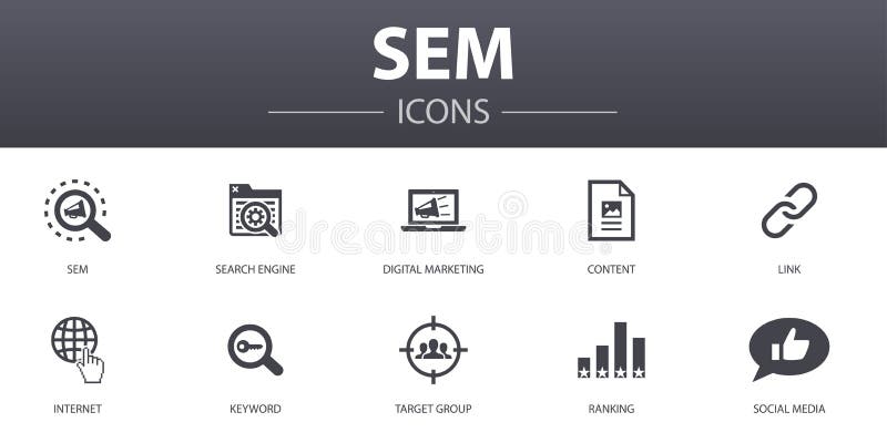 Sem Icons Stock Illustrations – 600 Sem Icons Stock Illustrations ...