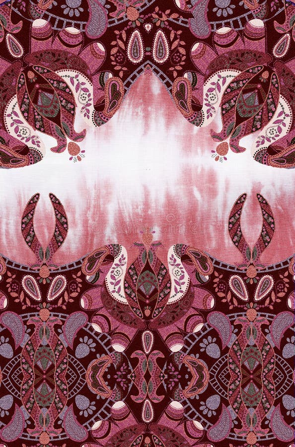 Geometric Pink Flowers Green Background Colorful Festival Print Repeat ...