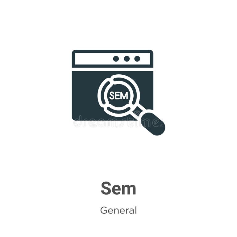 Sem Vector Icon on White Background. Flat Vector Sem Icon Symbol Sign ...