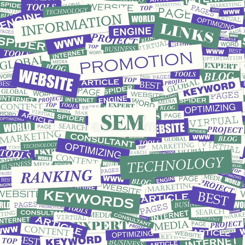 SEM sign with a target stock illustration. Illustration of element ...