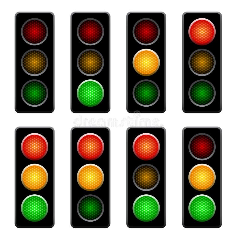 Semaforo illustrazione di stock. Illustrazione di arancione - 28507476
