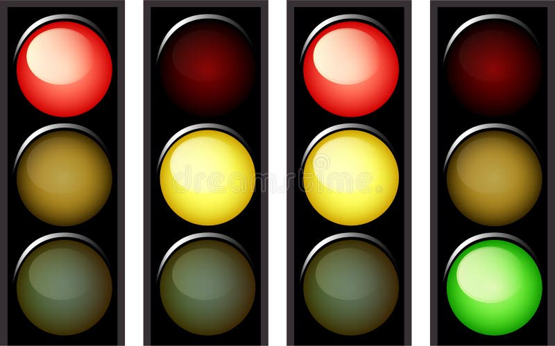 Semafori Vettoriali illustrazione vettoriale. Illustrazione di luce ...