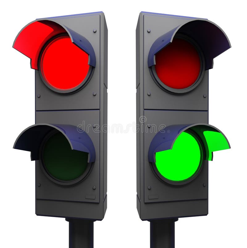 Semafori isolati illustrazione di stock. Illustrazione di idee - 39120937