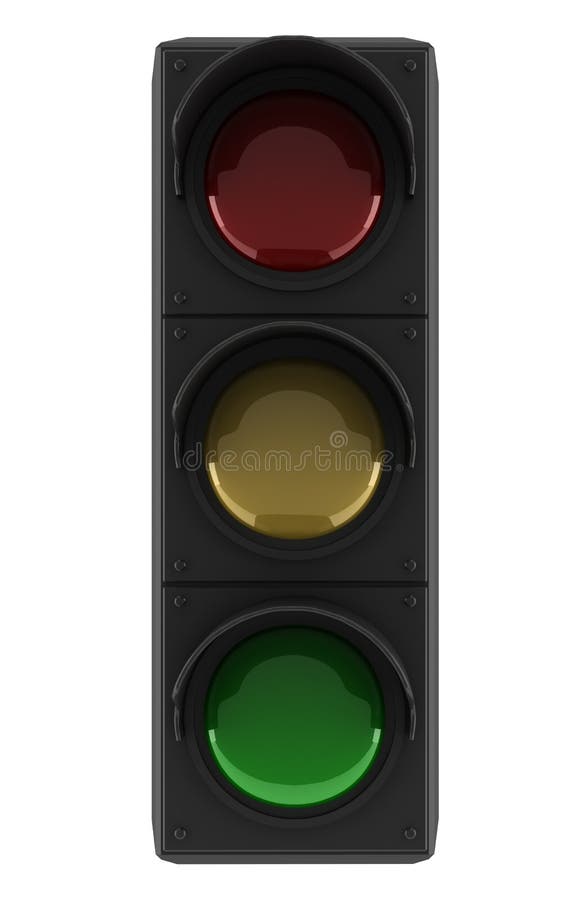 Semafori Isolati Su Sfondo Bianco Illustrazione di Stock ...