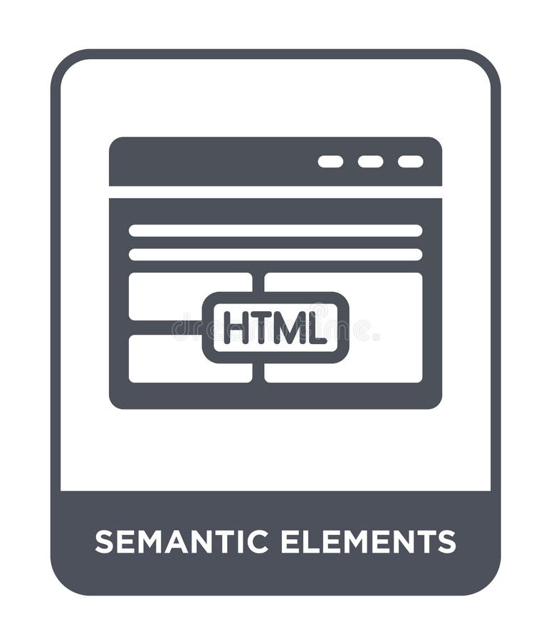 Semantic Elements Icon. Trendy Modern Flat Linear Vector Semantic ...