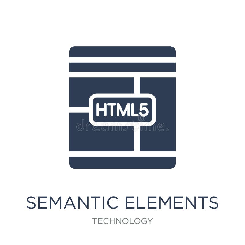 Semantic Elements Icon. Trendy Flat Vector Semantic Elements Icon on ...