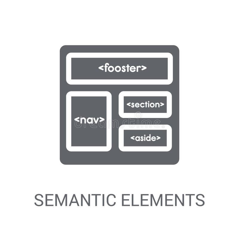 Semantic Elements Icon in Filled, Thin Line, Outline and Stroke Style ...
