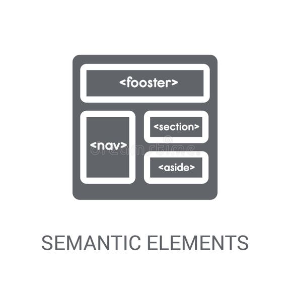 Semantic Elements Icon. Trendy Semantic Elements Logo Concept on Stock ...