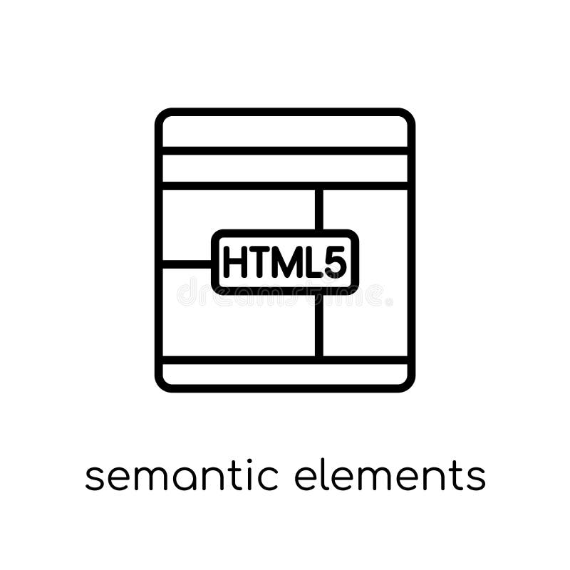 Semantic Elements Icon. Trendy Semantic Elements Logo Concept on Stock ...