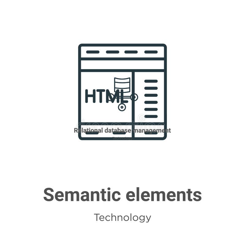 Semantic Elements Icon in Filled, Thin Line, Outline and Stroke Style ...