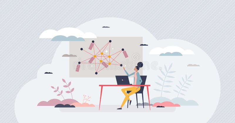 Machine Learning Vector Illustration. Labeled AI Algorithm Diagram or ...
