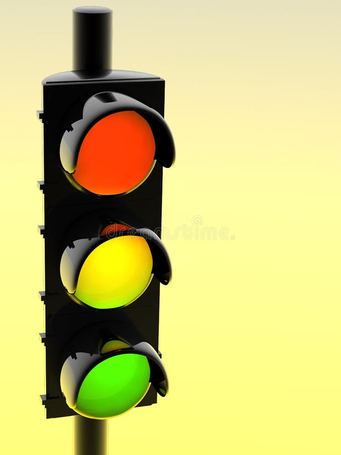 Colors Semaphore stock vector. Illustration of highway - 14641125