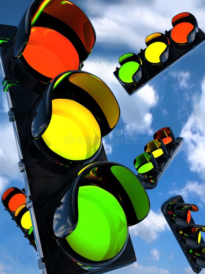 Semaphore stock illustration. Illustration of warning - 8543777